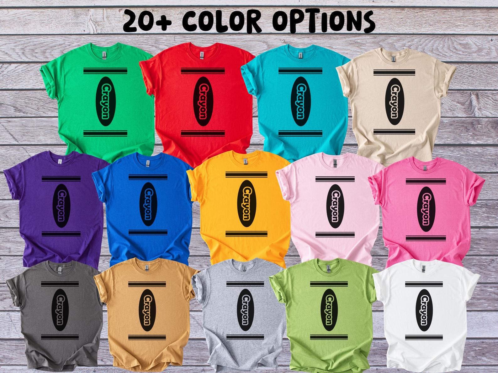 Crayon Costume Shirt 20+ Color Options, Toddler Crayon Shirt, Group ...