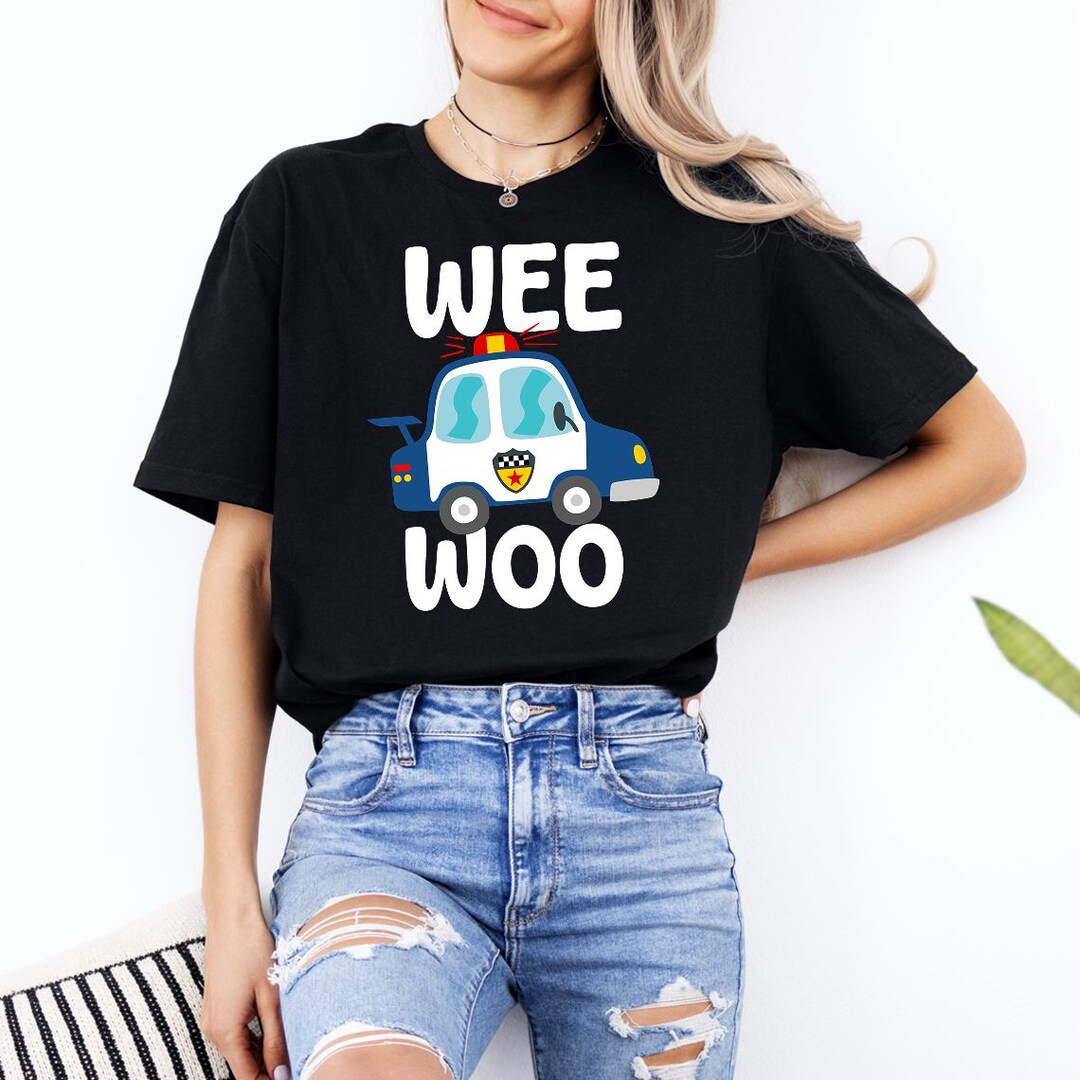 Wee Woo Shirt, Police Car Tshirt, Funny Police Officer, Cop Tshirt ...