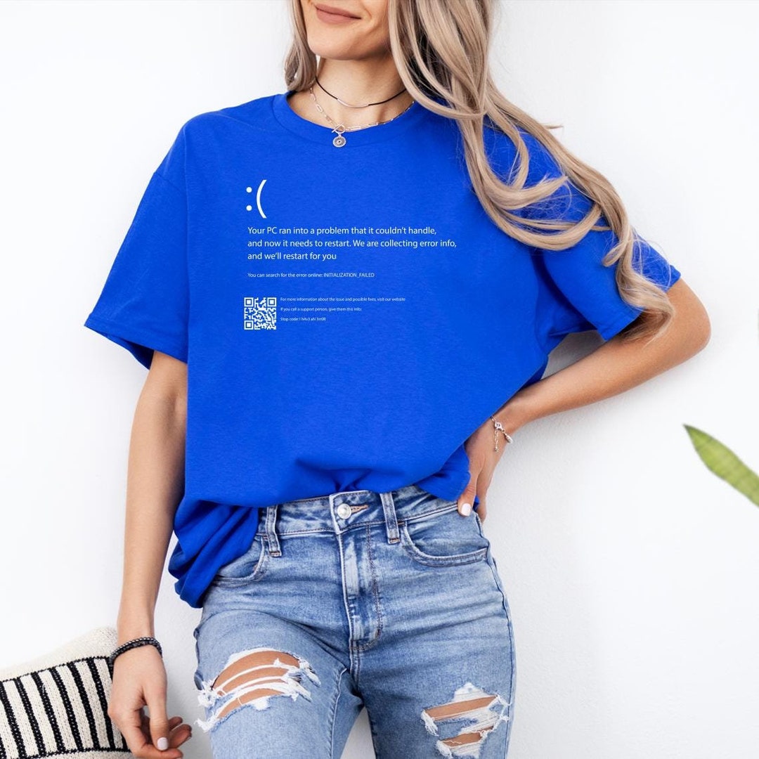 BSOD Shirt, Blue Screen of Death Tee, Computer Programmer Gift ...