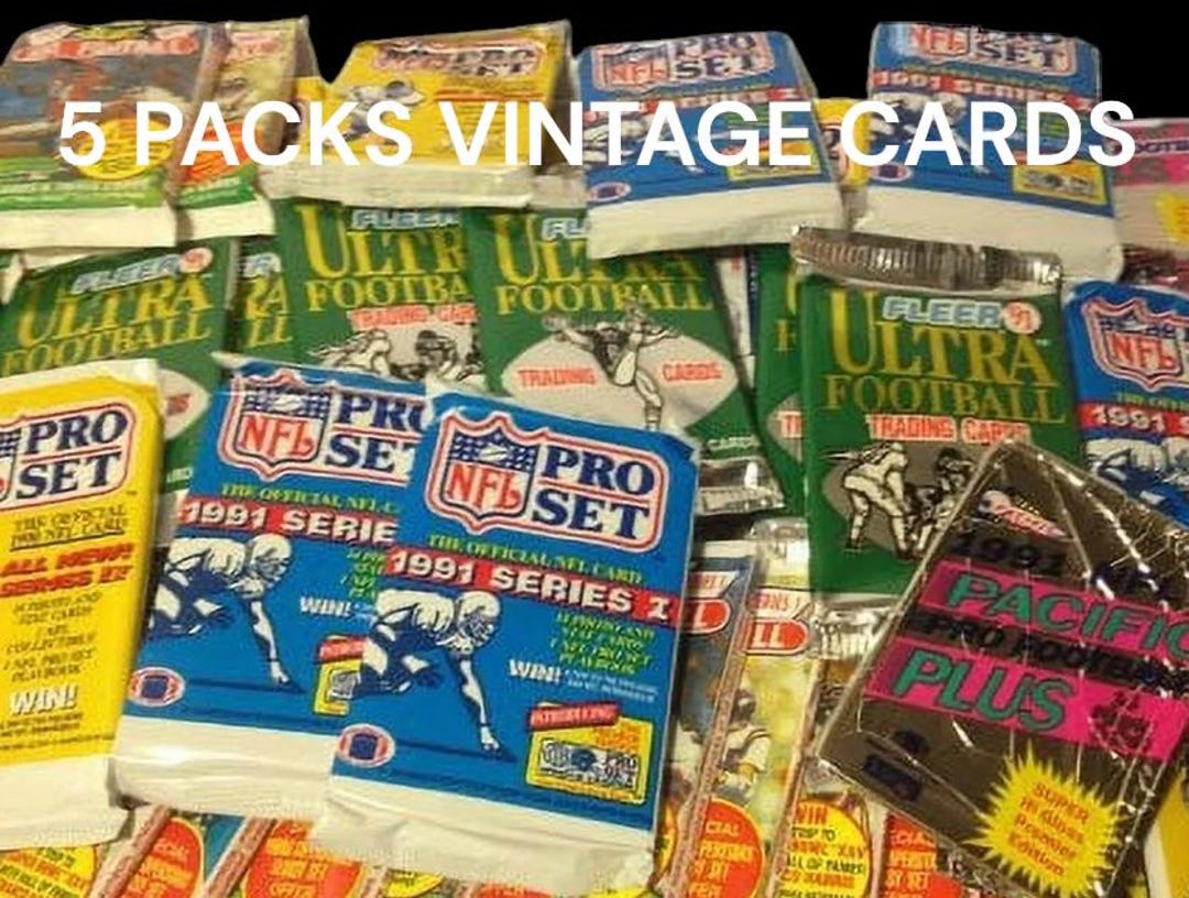 5 Unopened Packs of Vintage Old Football Cards - Etsy