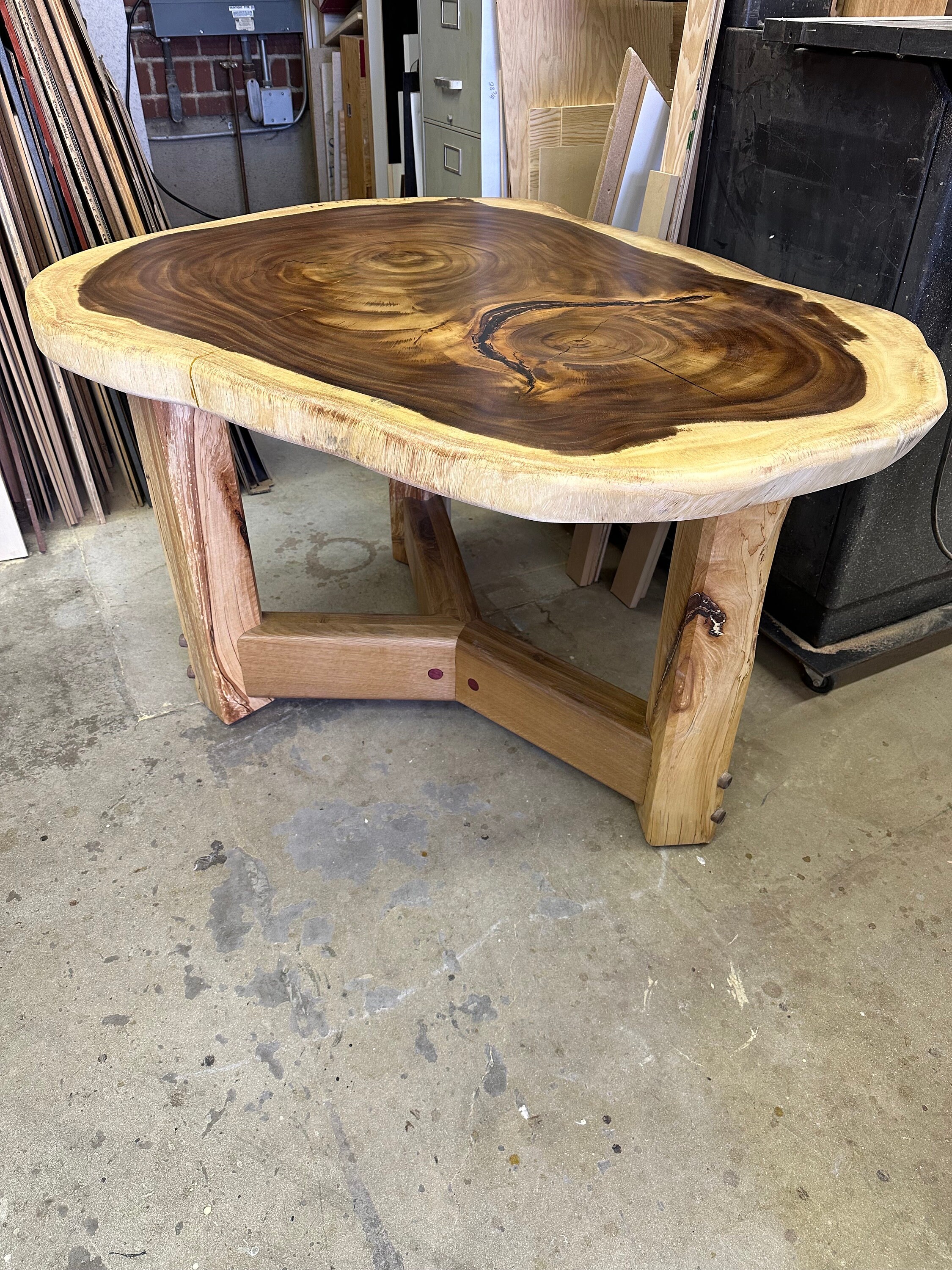 Monkey Pod Slab With Inlaid Abalone Shards - Etsy