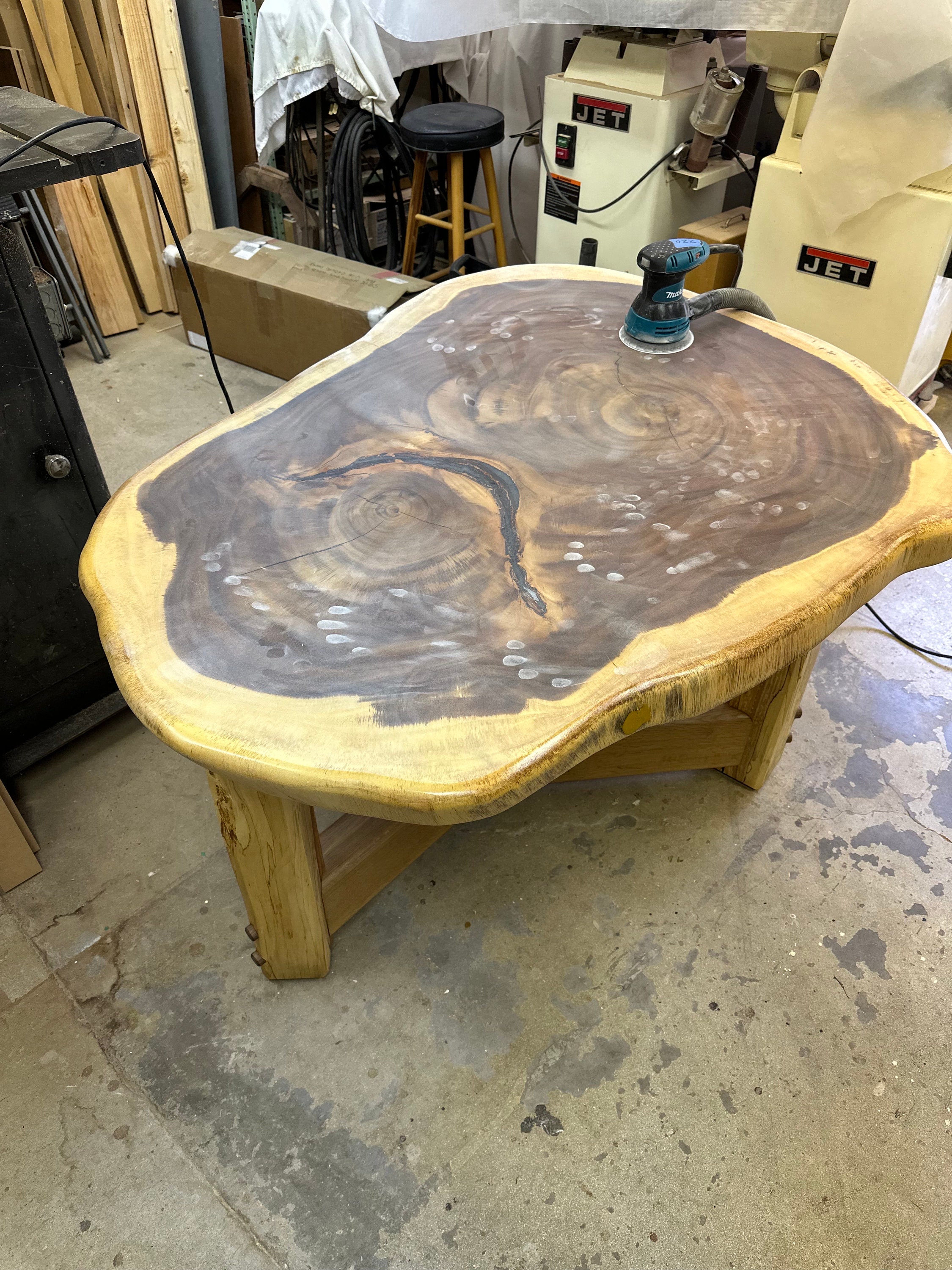 Monkey Pod Slab With Inlaid Abalone Shards - Etsy