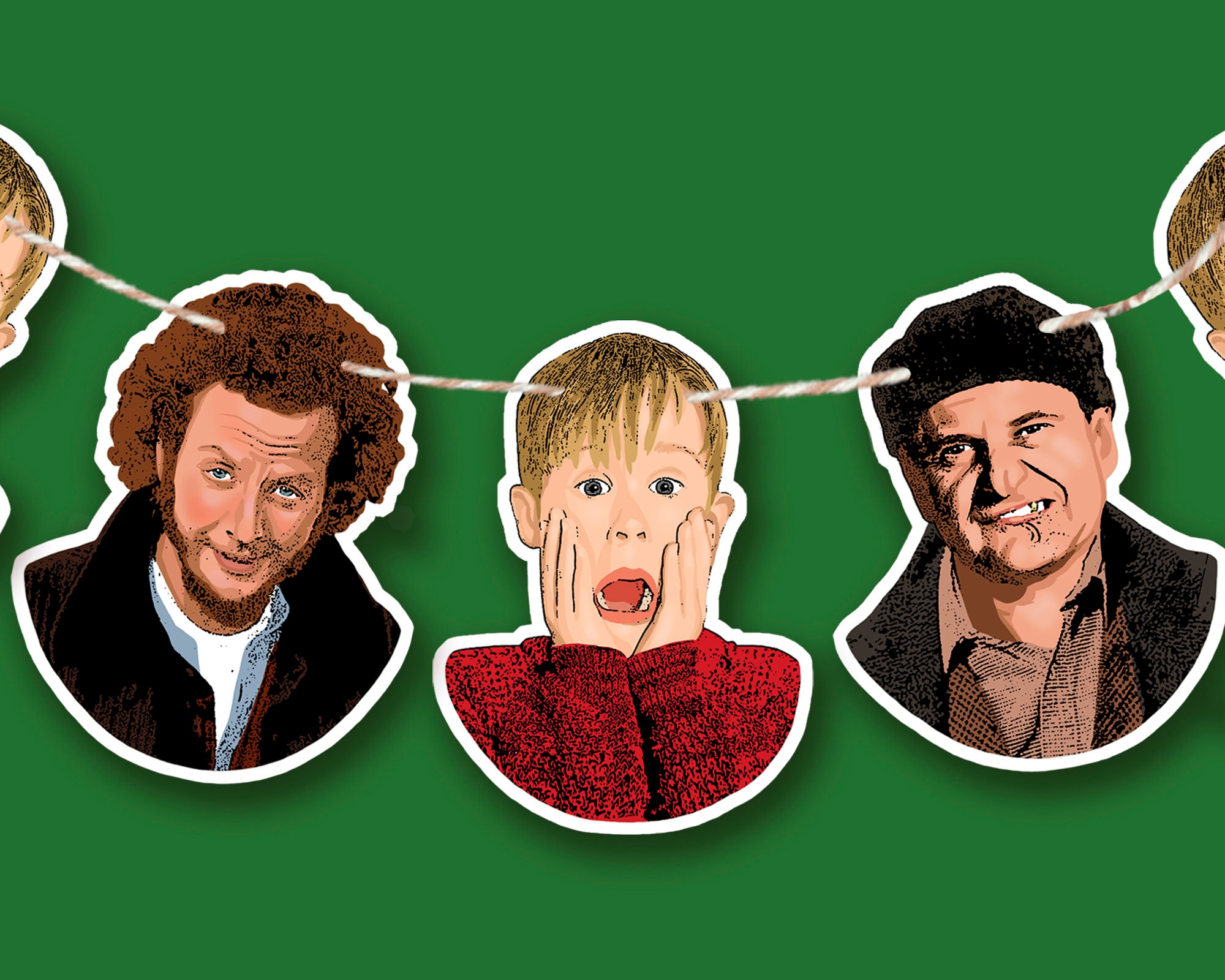 Home Alone decor Home Alone Christmas bunting 90s party | Etsy