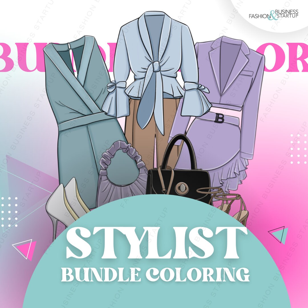 Stylish Set Bundle Coloring Pages: 50 Pages Bundle Coloring Pages I ...