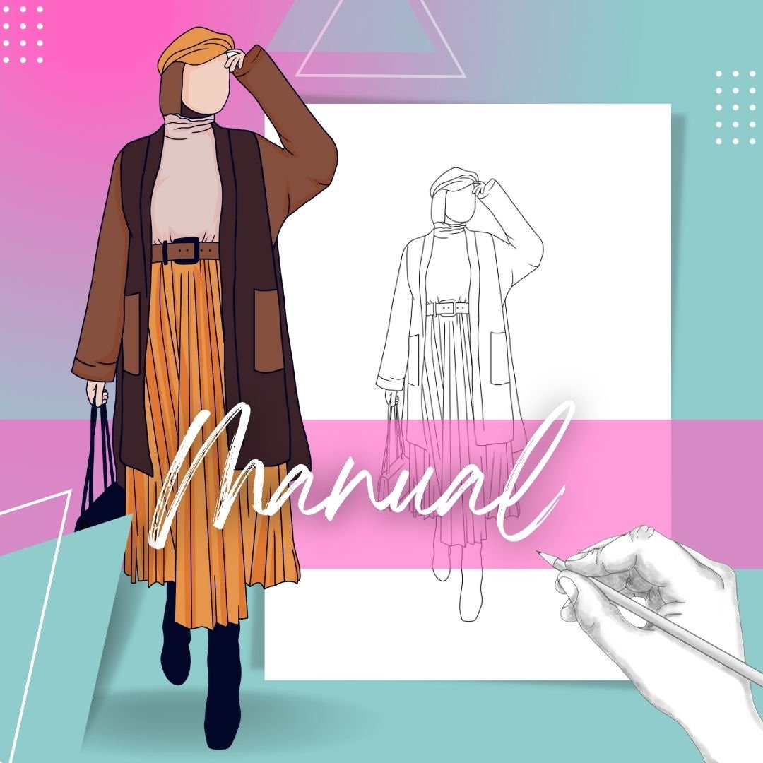 50 Hijab Female Coloring Page,female Coloring Pages, Procreate Coloring ...