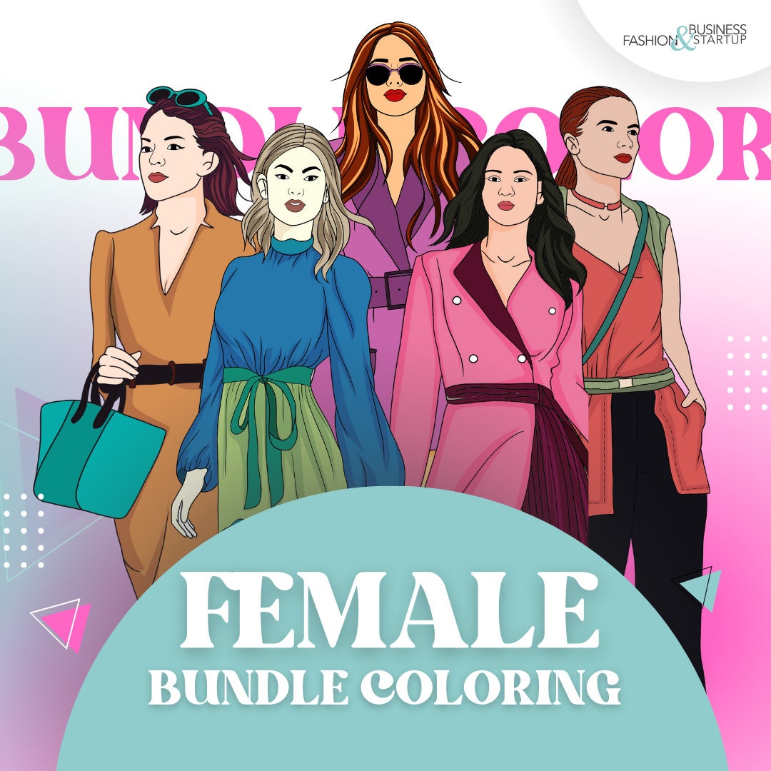 Mega Bundle Girl Coloring Page - Etsy