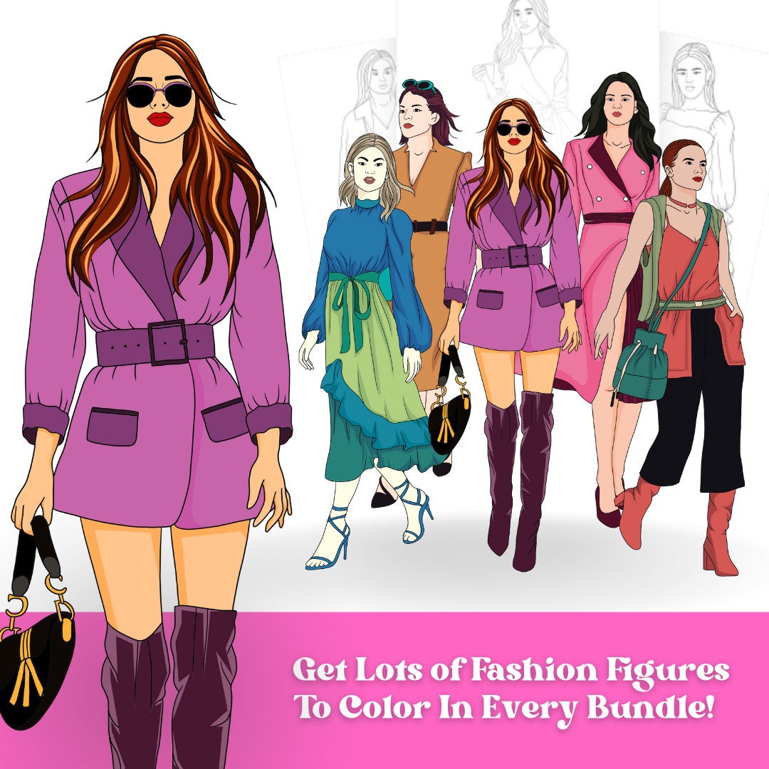 Mega Bundle Girl Coloring Page - Etsy