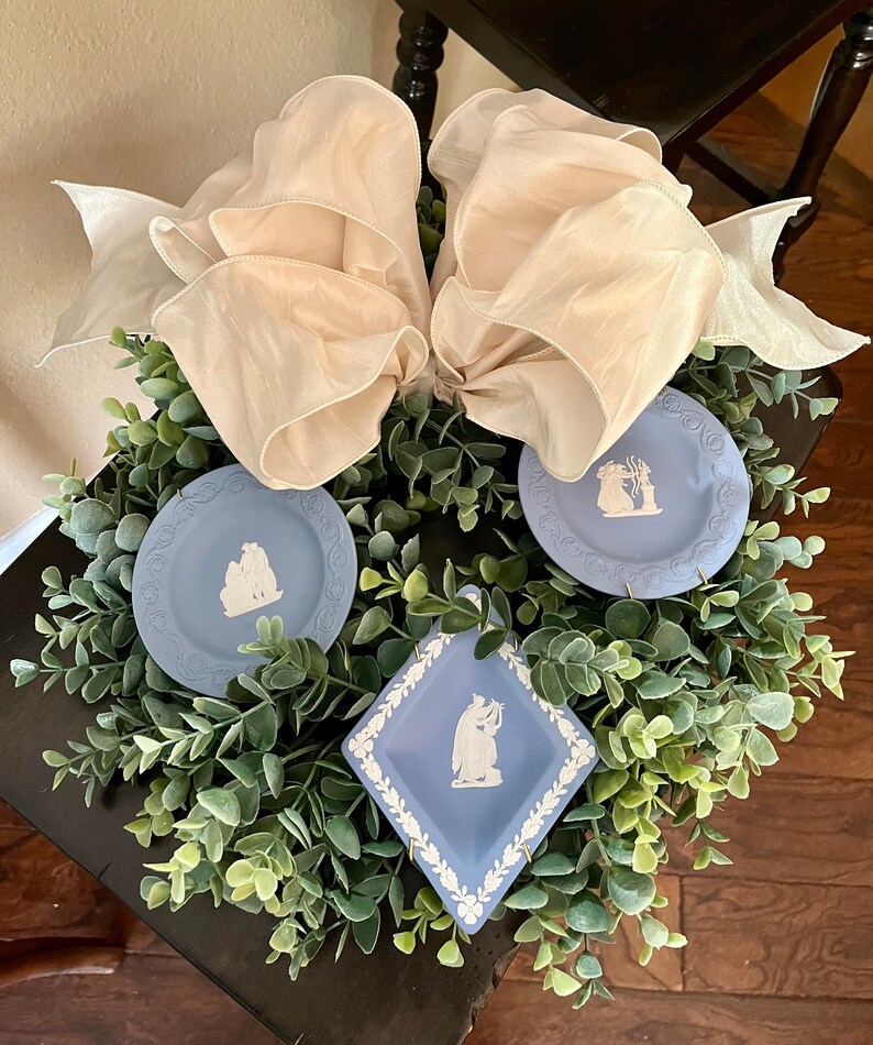 Beautiful Chinoiserie Style MINI Plate Wreath With Vintage Blue Willow ...