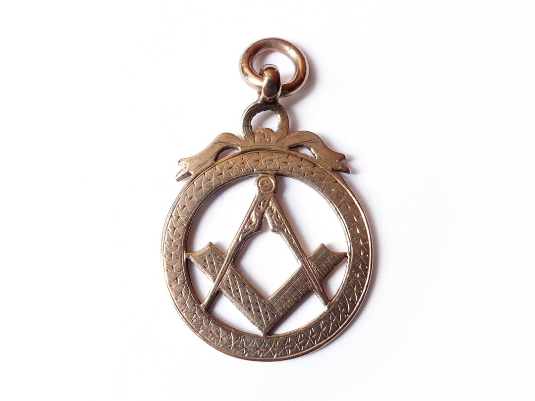 Edwardian 9ct 9k Gold Masonic Watch Fob, Fully Hallmarked Birmingham ...