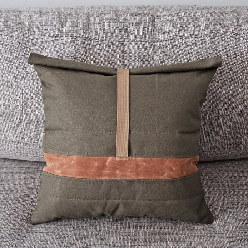 ROLLTOP Olive Drab Cotton & Brown Army Duck Waxed Canvas Wool Quilted ...