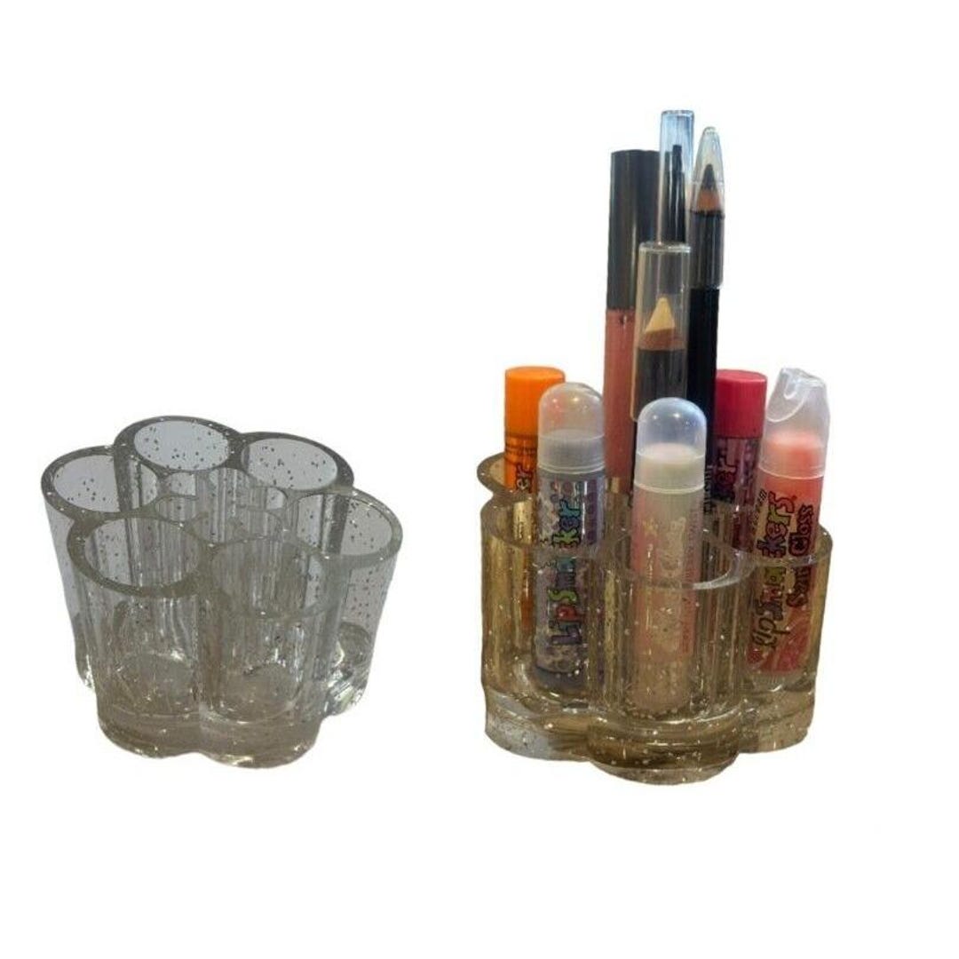 Vintage BUBBLE FONT Smackers CLEAR + Glitter Acrylic Lip Balm & Makeup ...