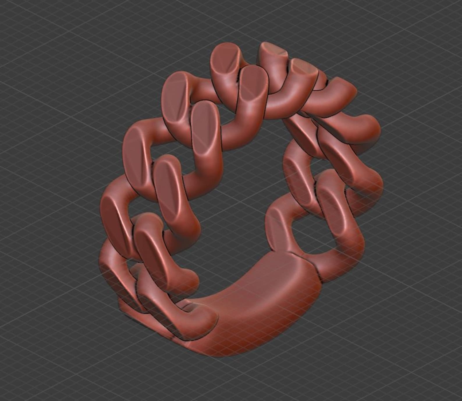Cuban Chain Ring 3D Model: Jewelry CAD File (STL) - Etsy