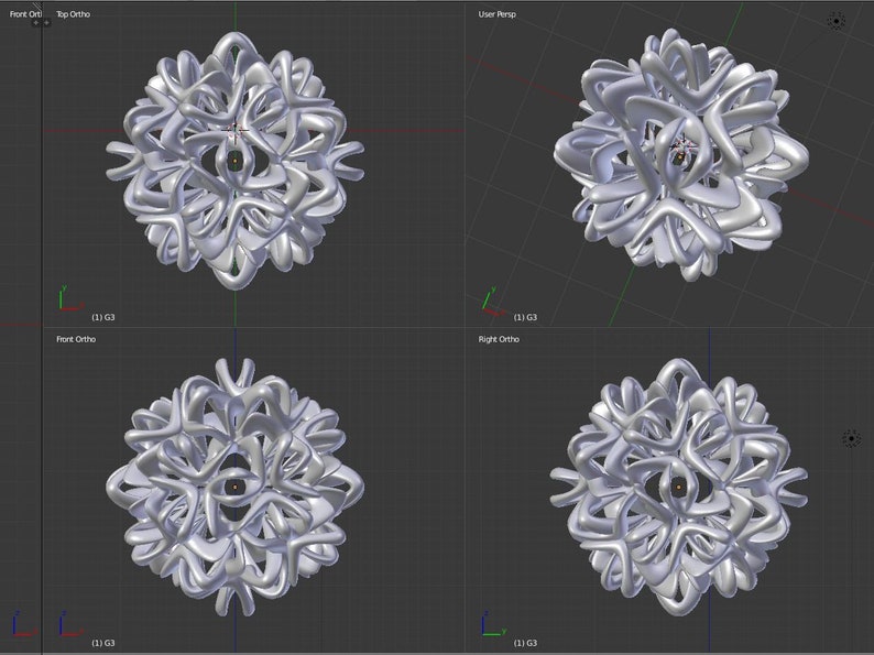 STL 3D Model Sculpture CAD File for 3D Printing/ Fractal Sculpture Art ...