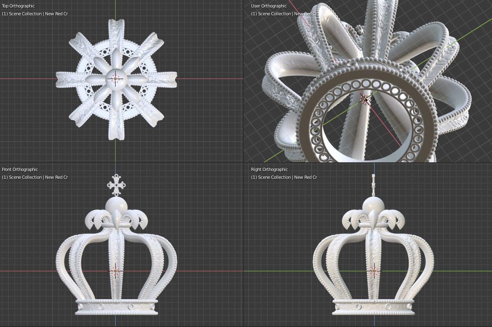 STL 3D Model of Royal Crown / CAD File for 3D Printing/cnc/ - Etsy
