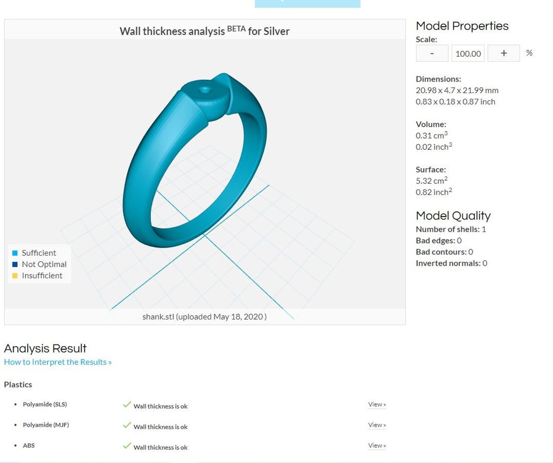 STL 3D Model/ Jewelry CAD File for 3D Printing//classic Diamond Ring/3d ...