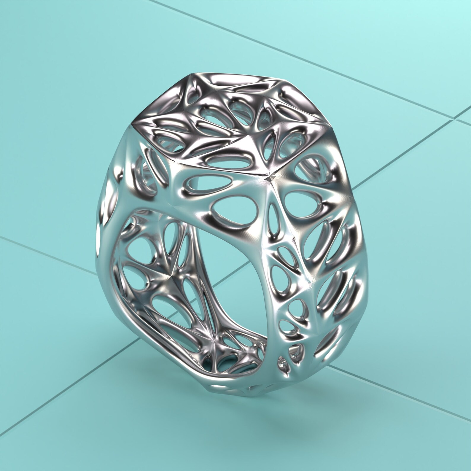 3D Printable Ring STL Model: Abstract Jewelry Design (digital Download ...