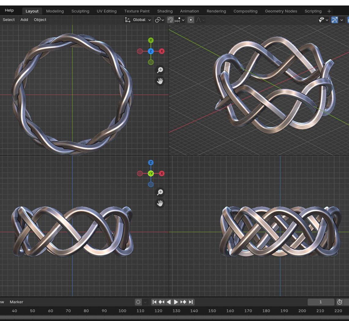 Braided Ring STL File: 3D Jewelry CAD Model (digital Download) - Etsy