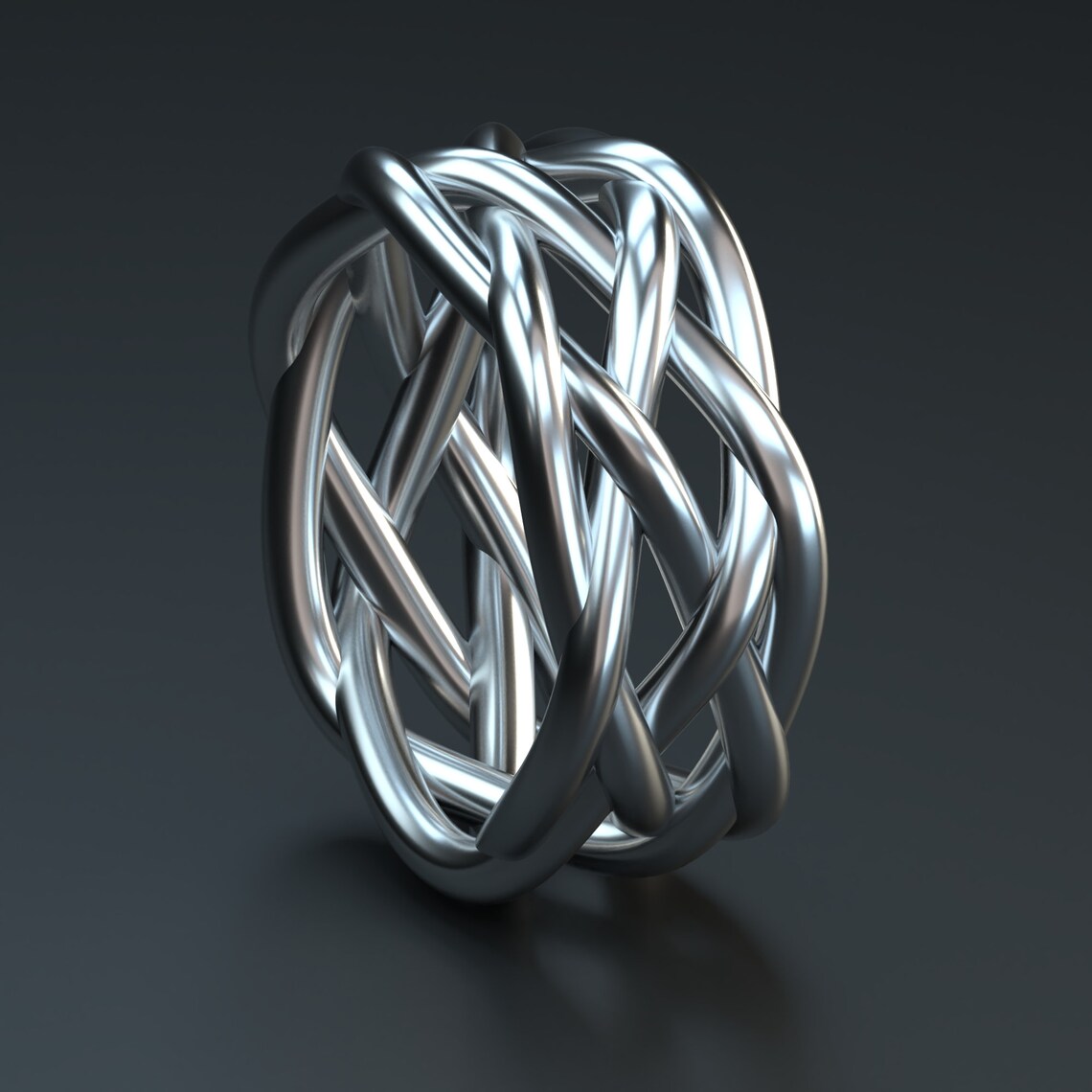 STL 3D Model/ Jewelry CAD File for 3D Printing//heavy Braided Band Ring ...