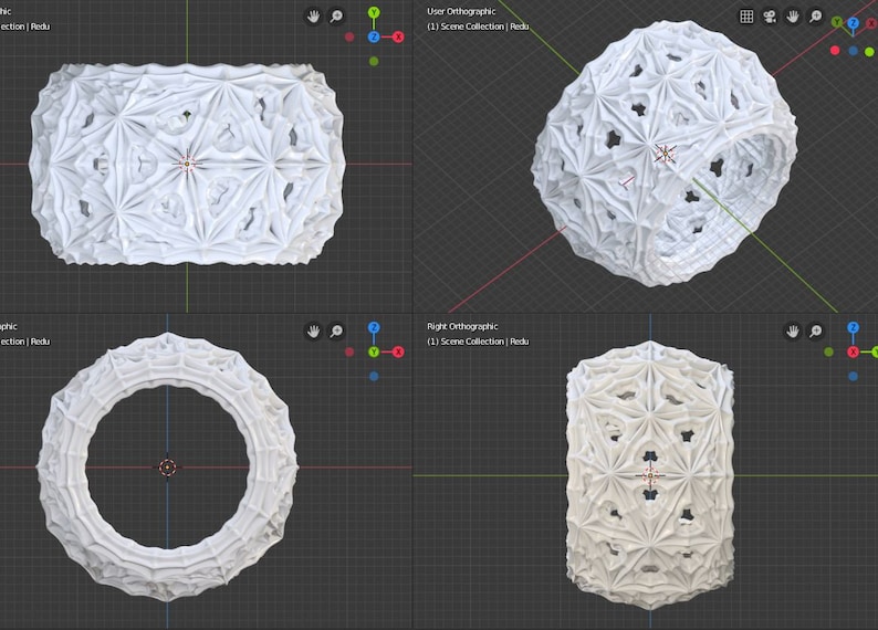 Gothic Thistle Ring 3D Model: Jewelry CAD File (STL) - Etsy