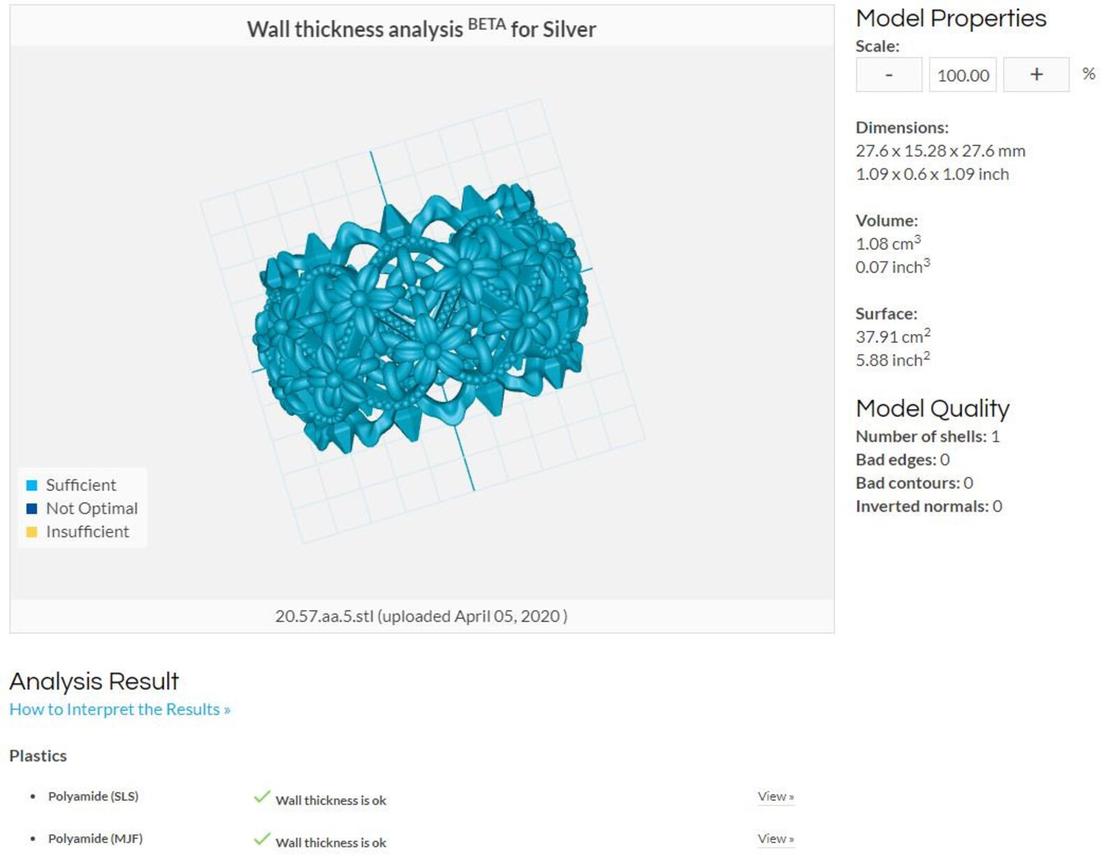 STL 3D Model/ Jewelry CAD File for 3D Printing//thorns and Flowers Ring ...
