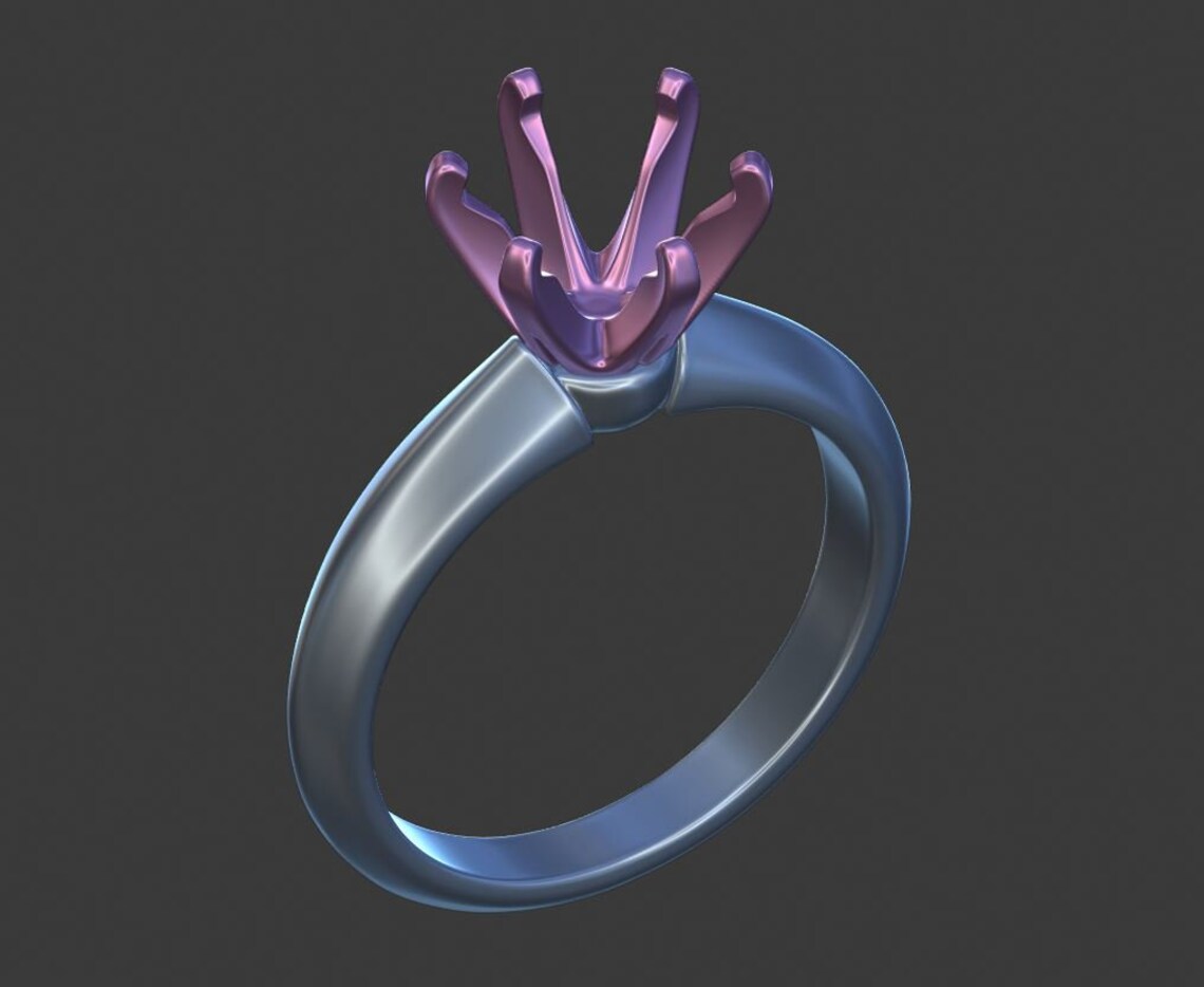 STL 3D Model/ Jewelry CAD File for 3D Printing//classic Diamond Ring/3d ...