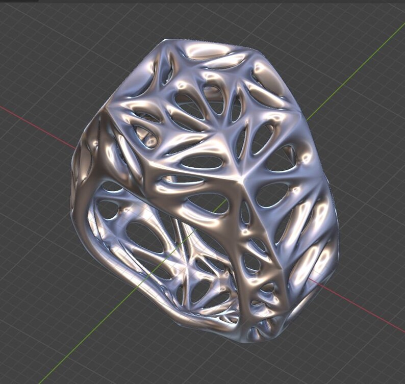 3D Printable Ring STL Model: Abstract Jewelry Design (digital Download ...