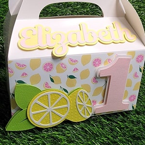 Pink Lemonade Favor Box/lemon Favor Box/pink Lemon Party Decor - Etsy