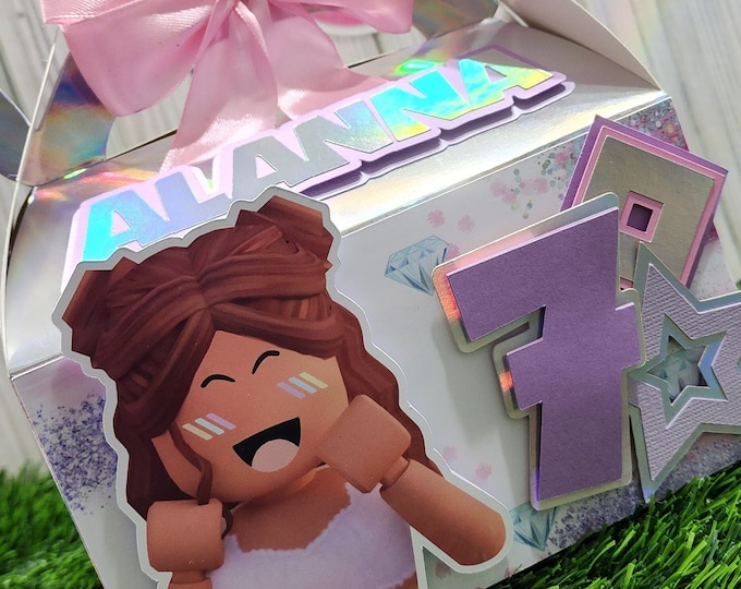 Roblox Girl Favor Box Roblox Favor Box, Girl Roblox Candy Box - Etsy