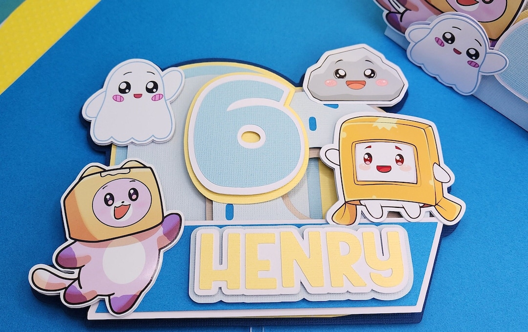 Inspired Lanky Box Cake Topper, Kids Cake Topper, Cake Toppers - Etsy