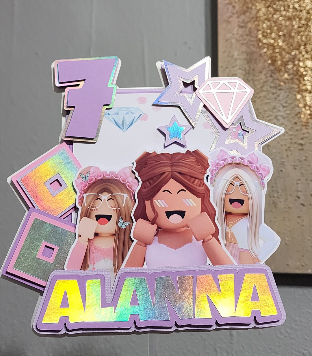 Roblox Girl Cake Topper, Roblox Cake Topper, Girl Roblox Cake Topper - Etsy