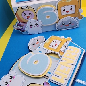 Inspired Lanky Box Cake Topper, Kids Cake Topper, Cake Toppers - Etsy