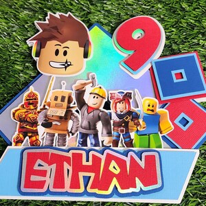 Roblox Cake Topper, Roblox Cake Topper, Boy Roblox Cake Topper - Etsy