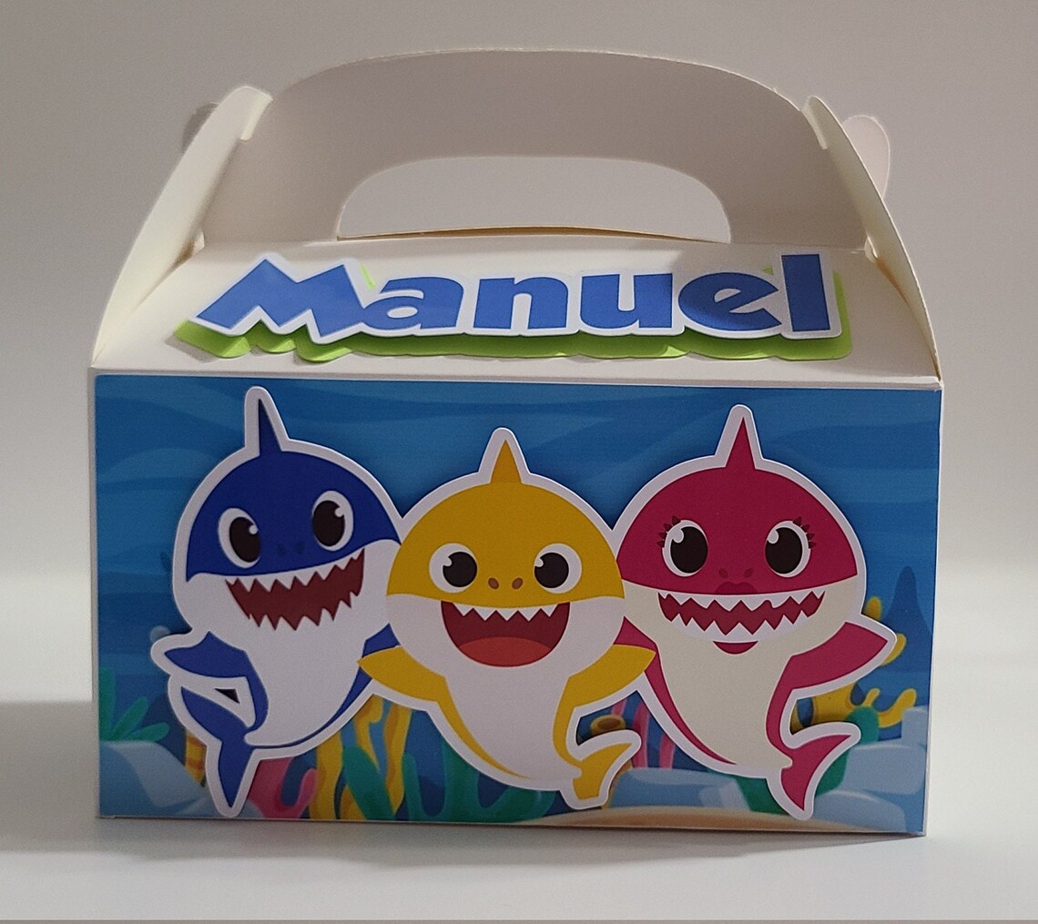 Baby Shark Favor Box Baby Shark Personalized Box - Etsy