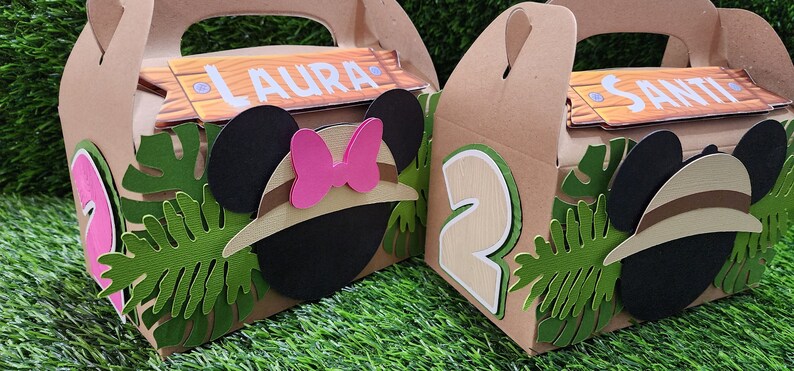 Mickey Mouse Safari Favor Box / Minnie Mouse Safari Box - Etsy