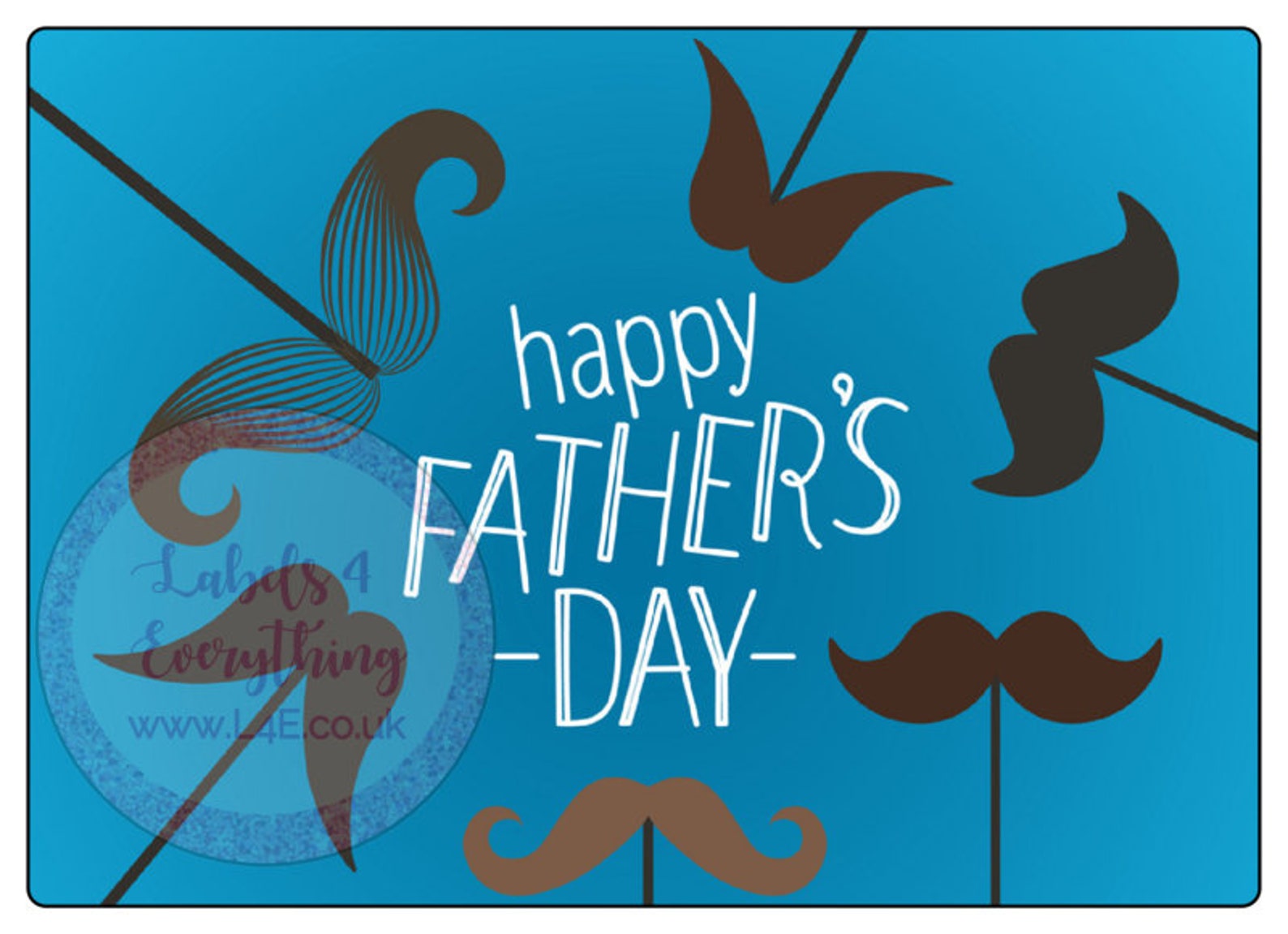 Happy Fathers Day Large Rectangle Stickers Letterbox Party Bag | Etsy UK