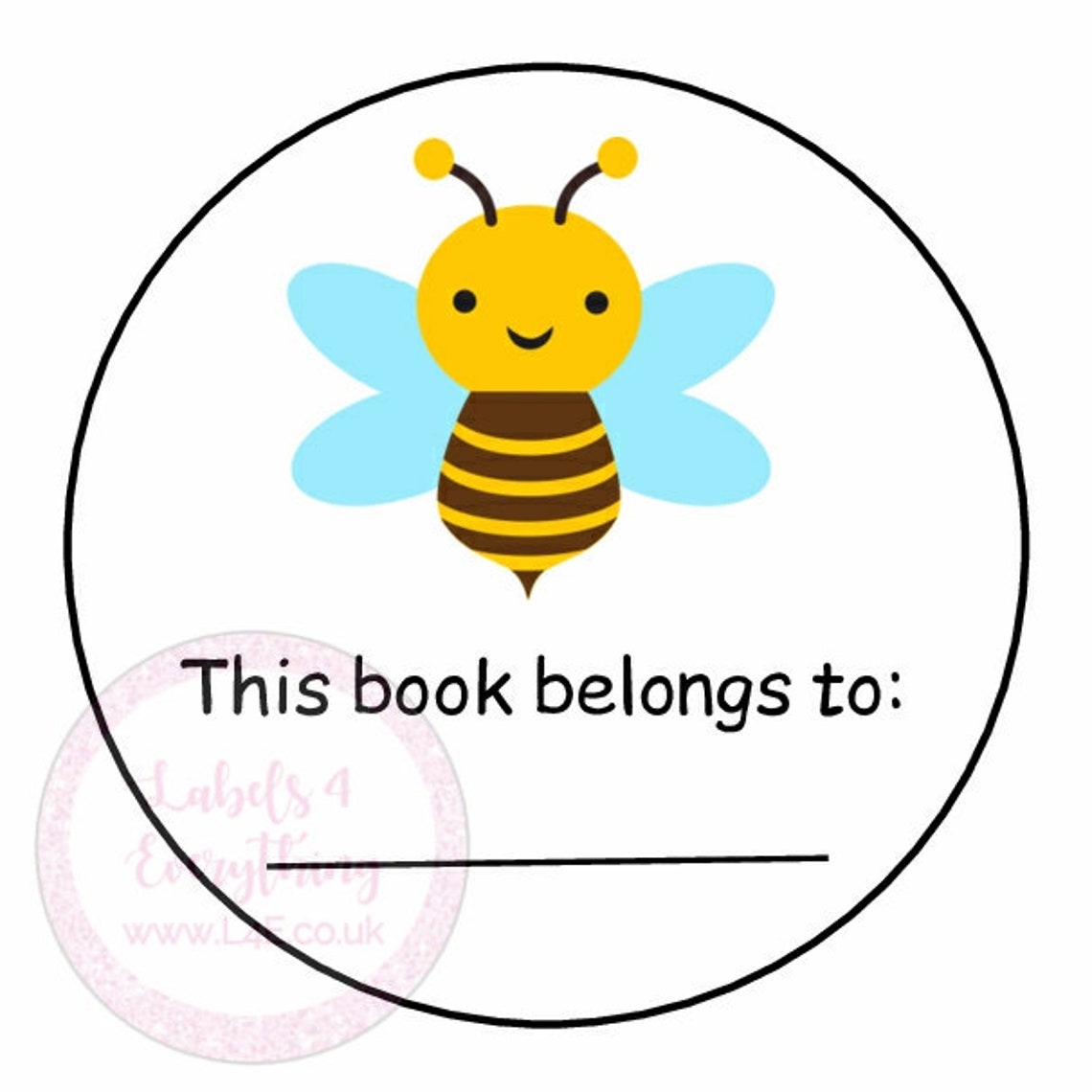 This Book Belongs to Stickers Labels Tags Book Bag School - Etsy UK
