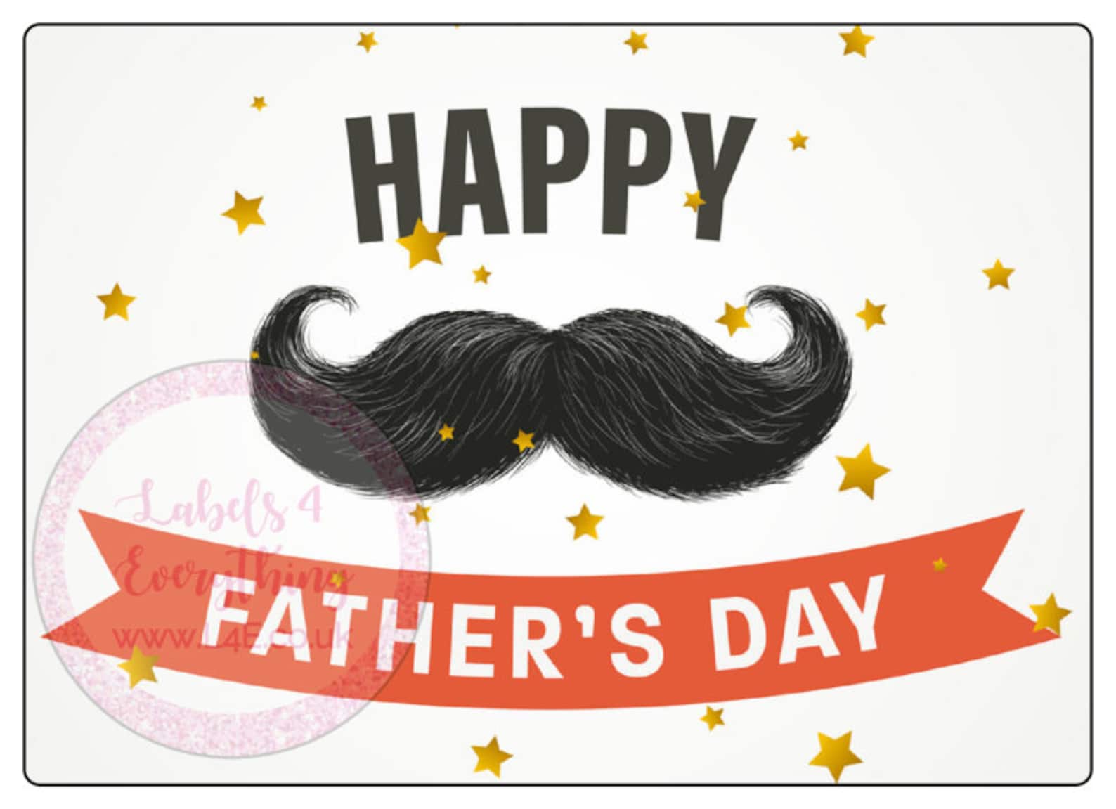 Happy Fathers Day Large Rectangle Stickers Letterbox Party Bag | Etsy UK