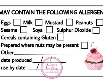 Sweet Allergy Stickers - Etsy UK