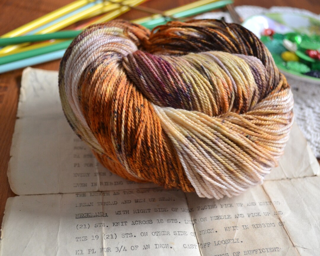 Tortoiseshell, 80/20 Merino Nylon Sock Shawl Yarn, Hand Dyed, Superwash ...