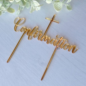 Confirmation Cake Topper Acrylic Cake Topper Cake Topper - Etsy
