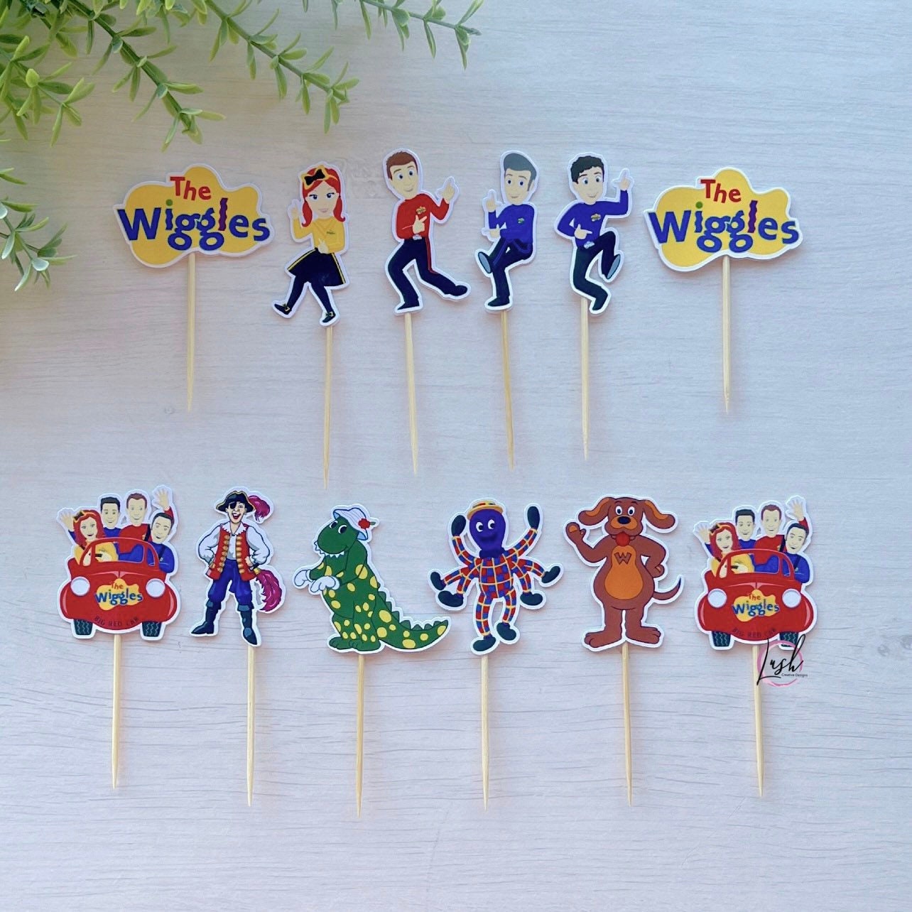 Wiggles Cupcake Toppers Wiggles Cupcake Toppers - Etsy Finland