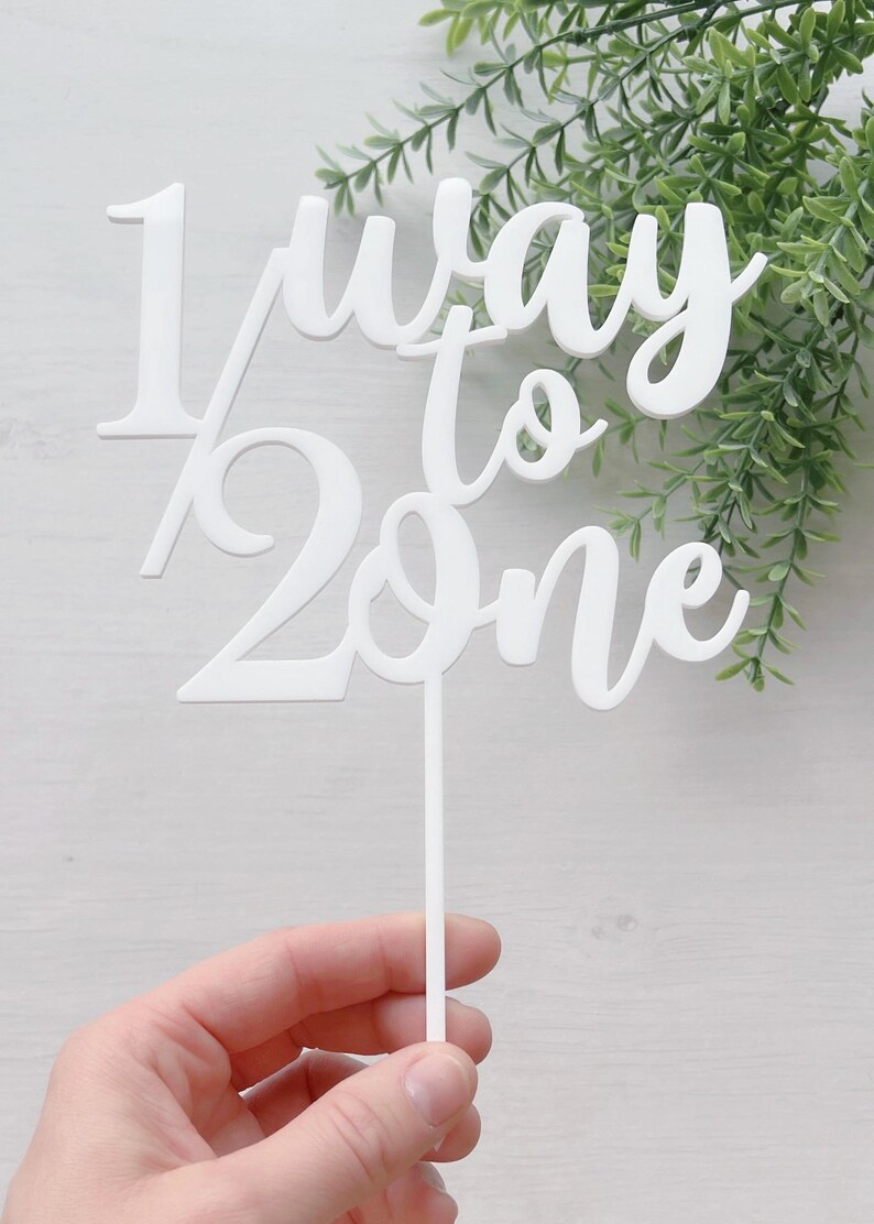 1/2 Way to One Cake Topper - Etsy