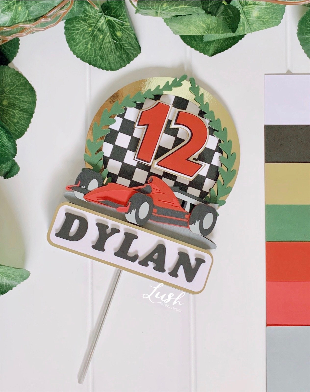 Race Car Track Cake Topper - Etsy Australia