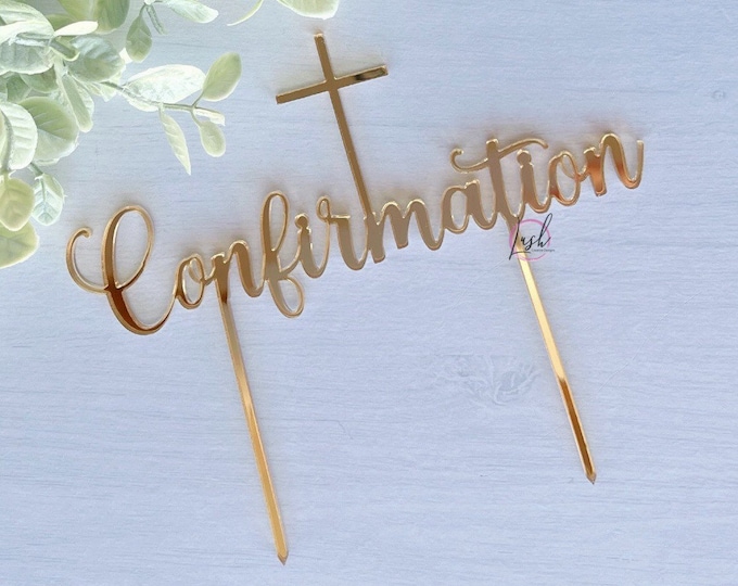Confirmation Cake Topper | Acrylic Cake Topper | Cake Topper - Etsy ...