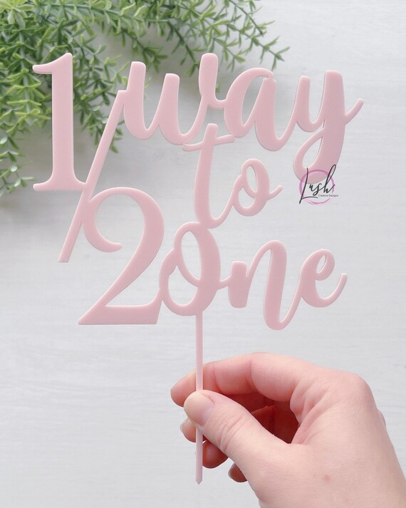 1/2 Way to One Cake Topper - Etsy