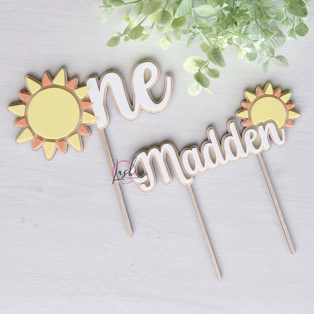 Sun Cake Topper - Etsy