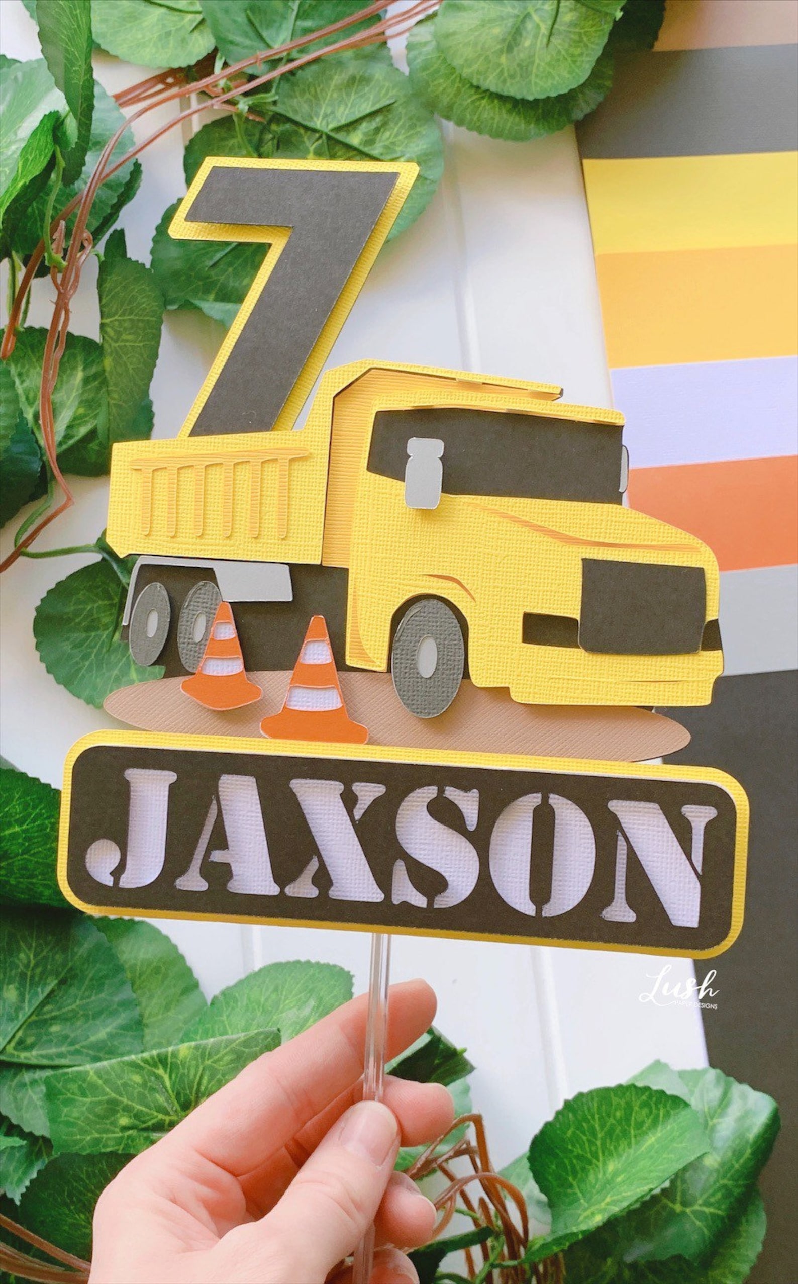 Personalised Truck Cake Topper / Construction Cake Topper | Etsy Australia