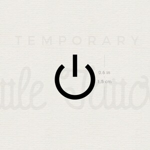 Standby Symbol Temporary Tattoo set of 3 - Etsy