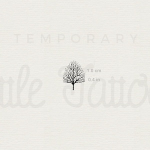 Leafless Tree Temporary Tattoo set of 3 - Etsy