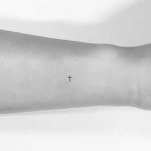 Micro Cross Temporary Tattoo set of 3 | Etsy